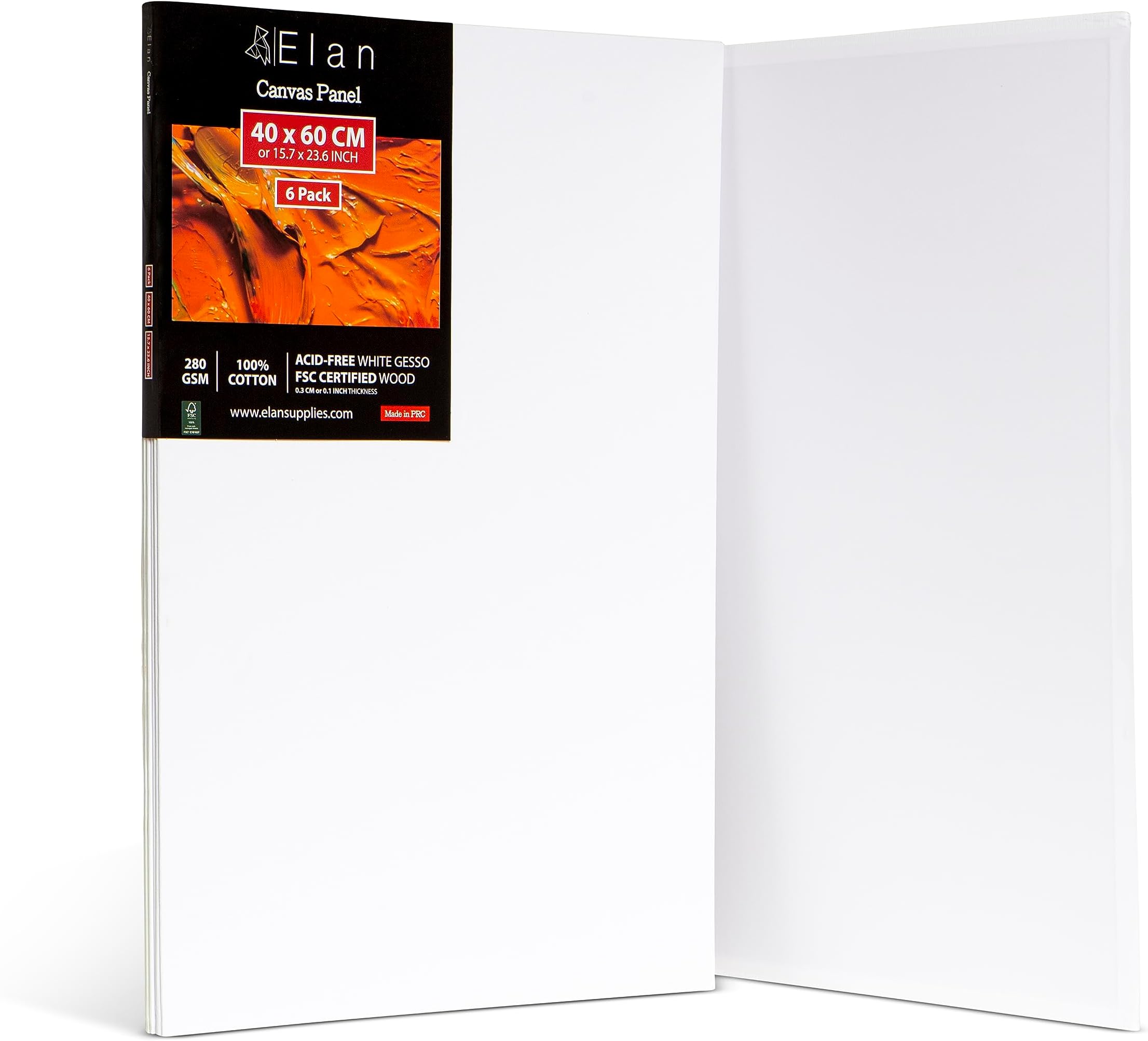 Kurtzy Blank Canvas (2 Pack) - 90 x 120cm (36 x 48 inches) - Extra ...