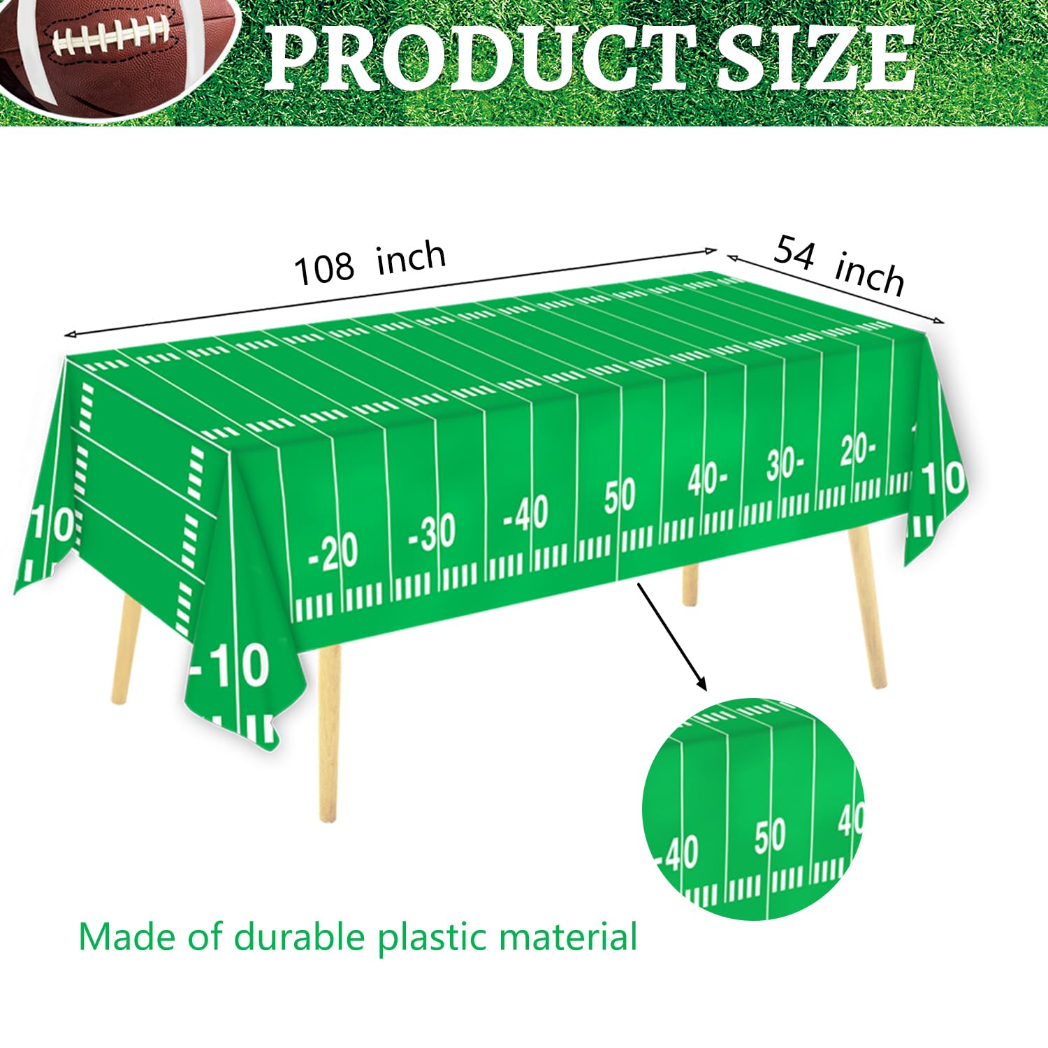 Snapklik.com : Football Party Supplies Tableware Set Football Theme ...
