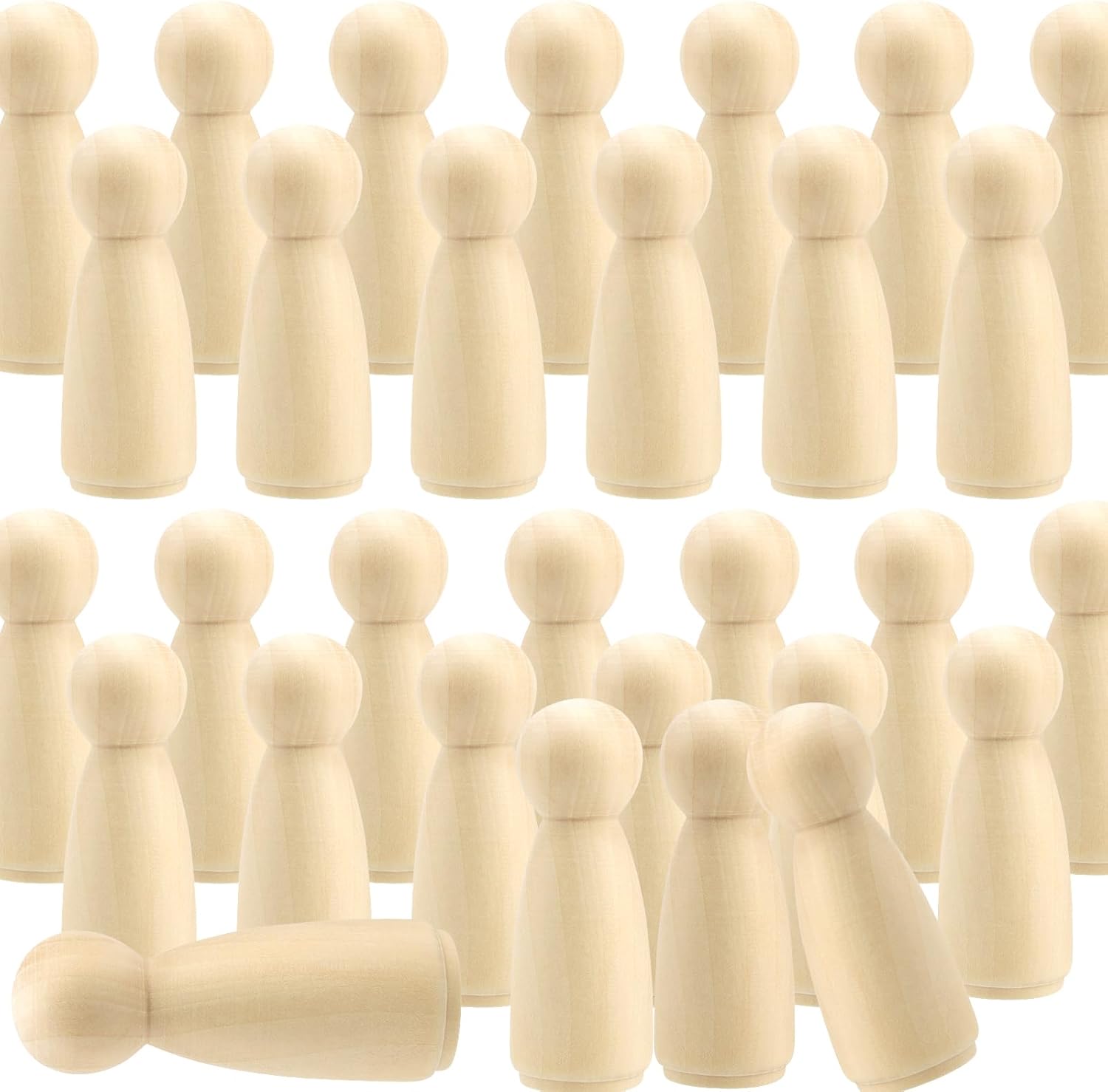 Amazon.com: MOUYAT 30 PCS 3.5 Inch Wooden Peg Dolls, Unfinished Angel ...