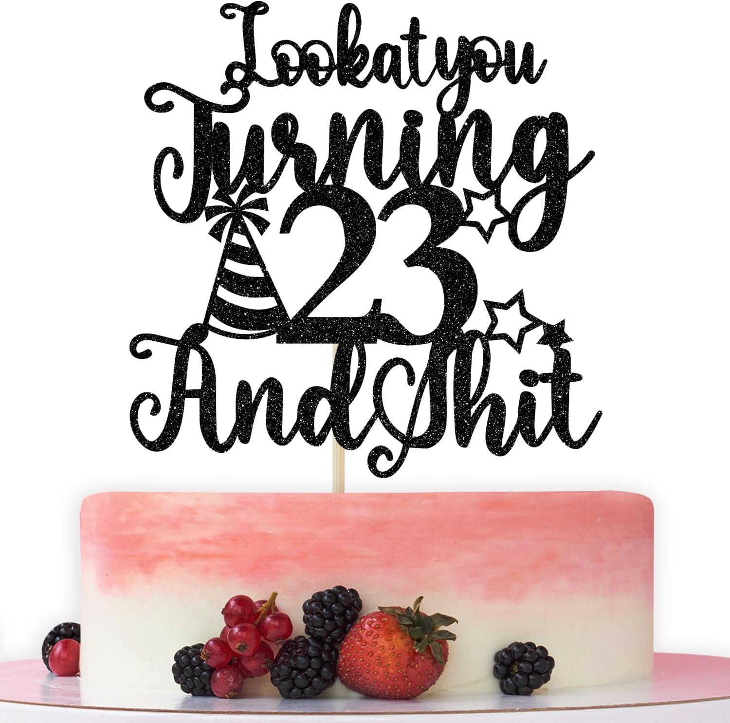 Amazon.com: Happy 23rd Birthday Cake Topper, 23rd Birthday Decorations ...