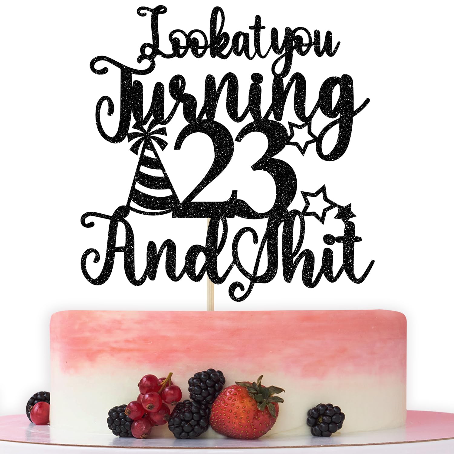 Amazon.com: Happy 23rd Birthday Cake Topper, 23rd Birthday Cake Decor ...