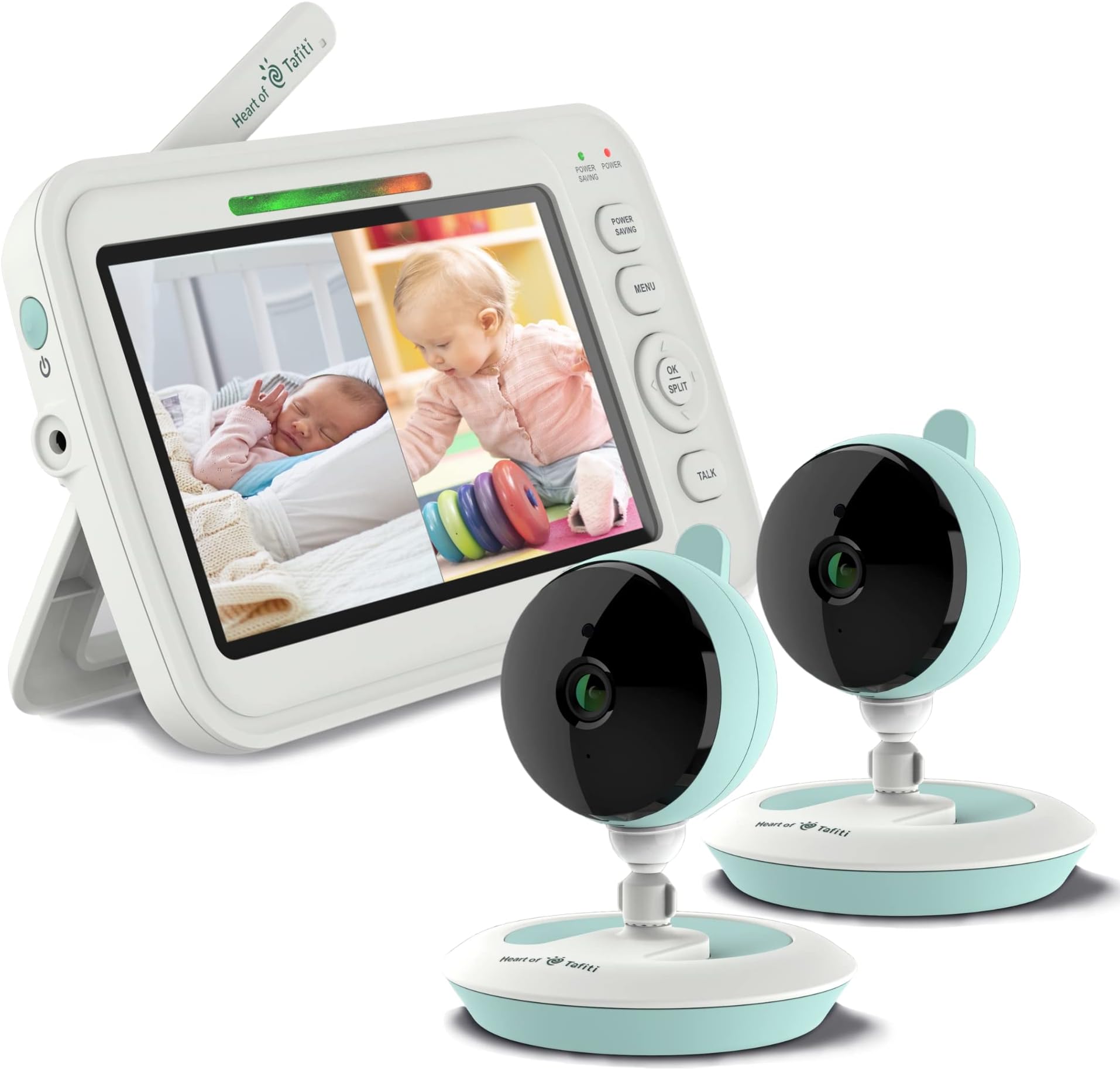 Babysense Moniteur Vidéo pour Bébé - Babyphone avec Écran Divisé 5“ et ...