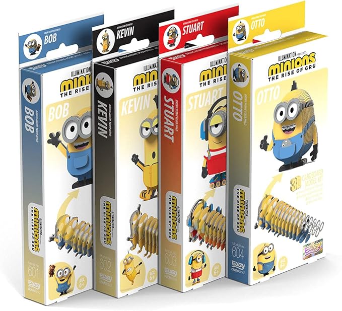 EUGY Minions Set Eco-Friendly 3D Paper Craft Puzzle