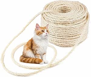 164FT Cat Natural Sisal Rope for Scratching Post Tree Replacement, Hemp ...