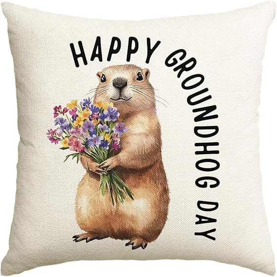 Amazon.com: AVOIN colorlife Happy Groundhog Day Punxsutawney Phil ...