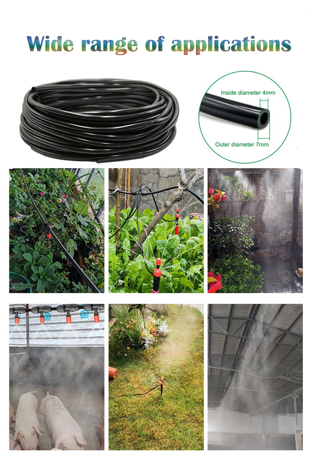 Drip Irrigation Tubing Size Chart Kalolary 100PCS Drip Irrigation
