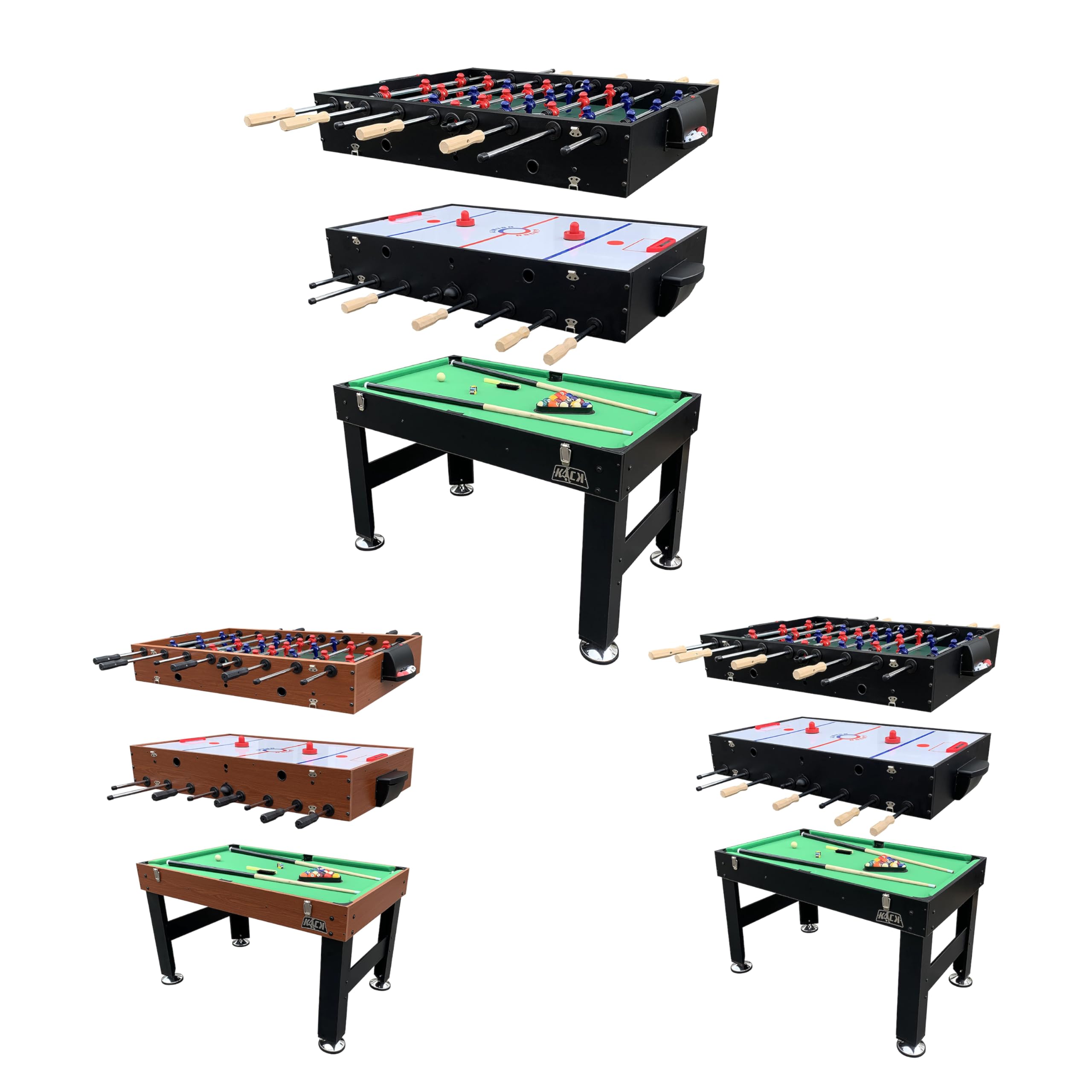 Amazon.com : KICK Trilogy 55″ 3-in-1 Multi Game Table (Black) - Combo ...