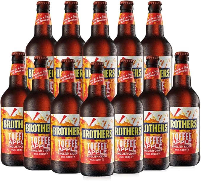 Brothers Toffee Apple Cider 500ml - 4% ABV (12 Pack) : Amazon.co.uk ...