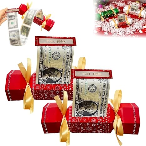 Amazon.com: 4PCS Christmas Surprise Money Pull Pouch，Money Box for Cash ...