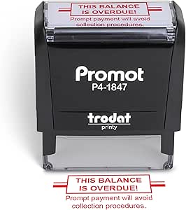 Amazon.com : Promot Stamp This Balance is Overdue! Prompt Payment Will ...