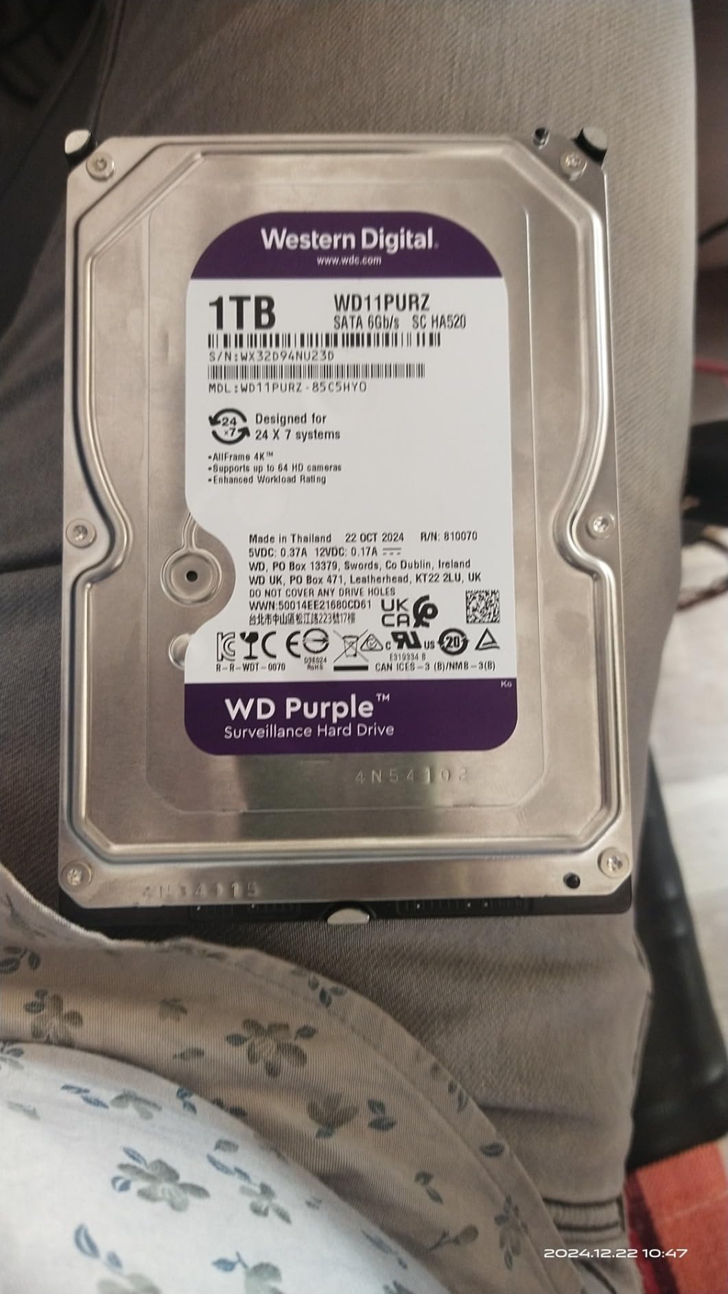 Amazon.in: Buy WD Western Digital Wd Purple 1Tb Surveillance Hard Drive ...