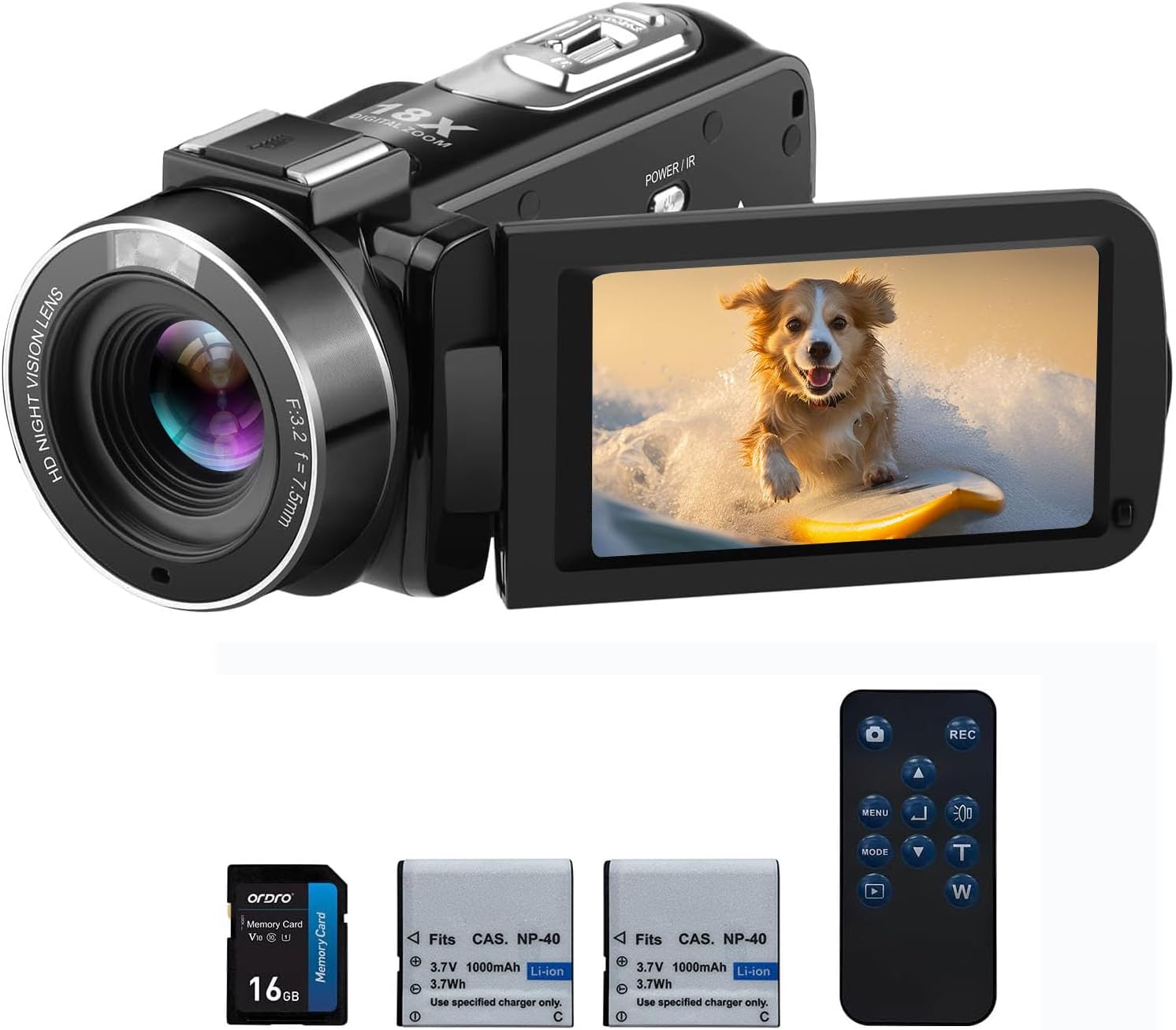Amazon.com : Video Camera Camcorder Full HD 1080P 30FPS 24.0 MP IR ...