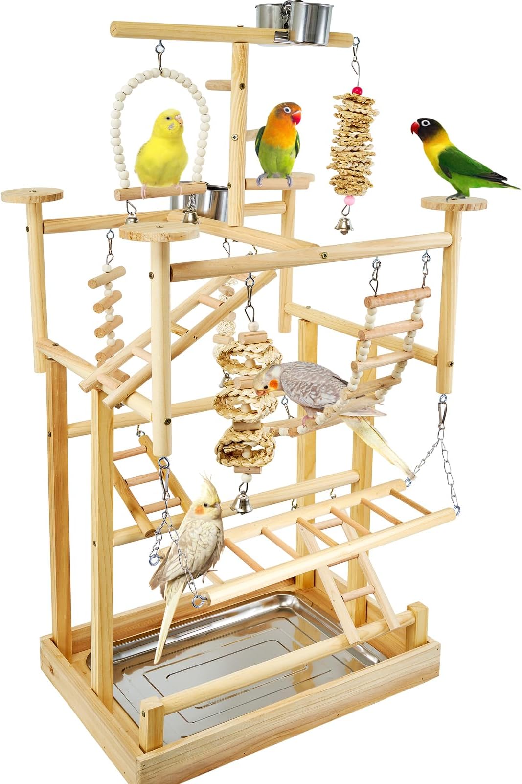 Amazon.com : Bird Playground, Playstand for Small to Large Birds with ...