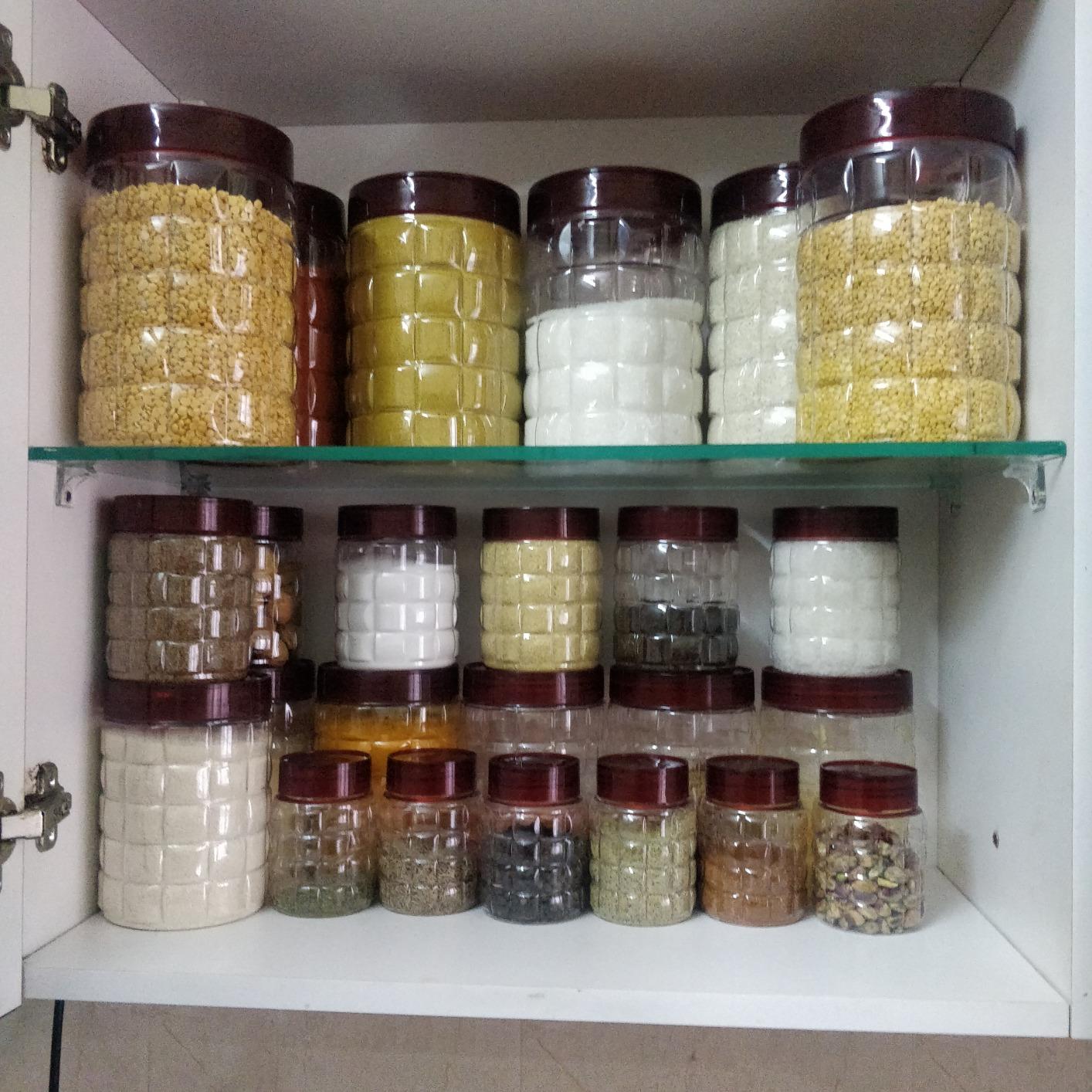 Cello Checkers Plastic PET Canister Set, 18 Pieces, Clear & Venice ...