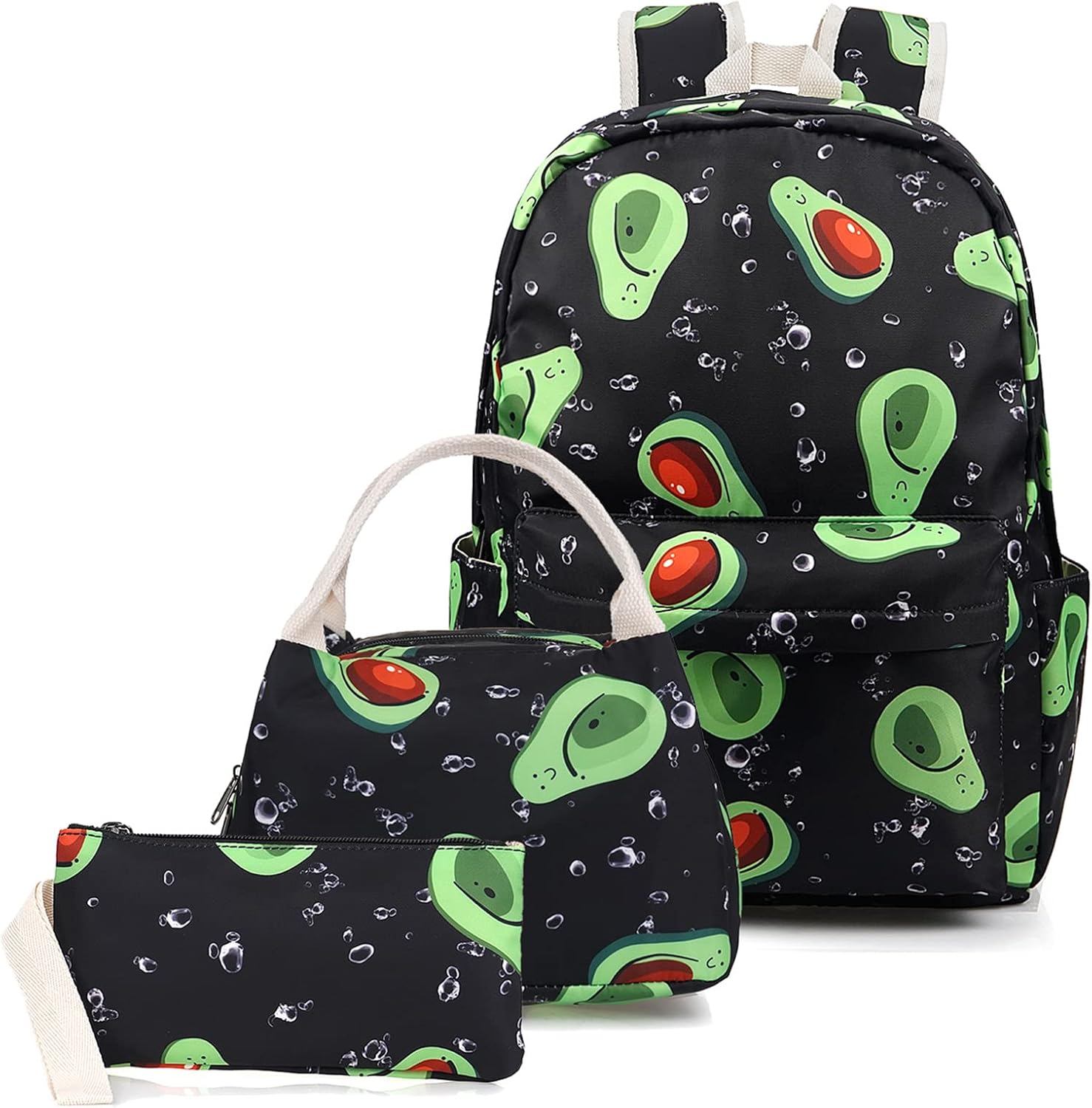 Amazon.com: Avocado Backpack Set 3-in-1 Kids School Bag, Junlion Laptop ...