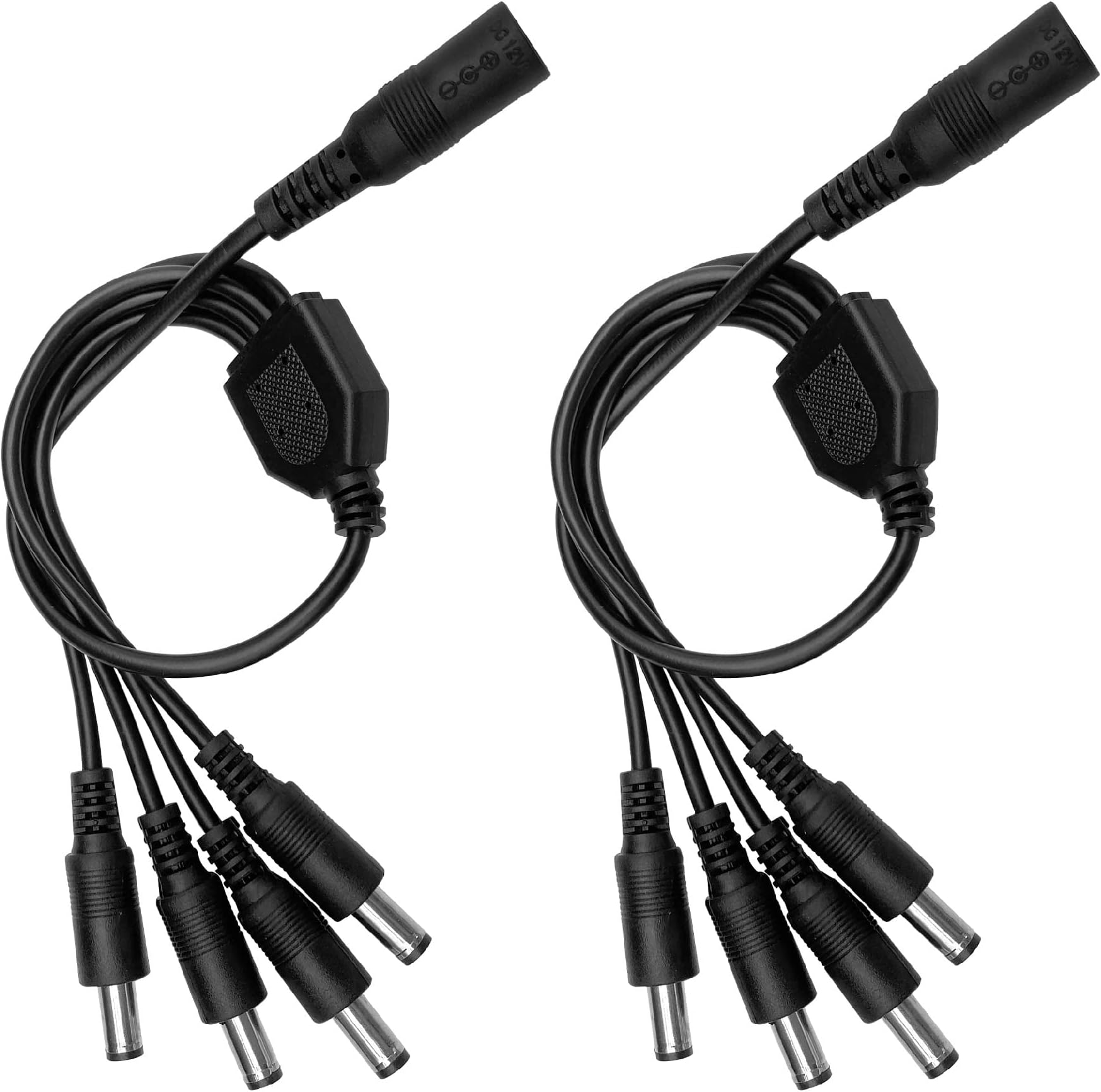 Amazon.com: Security-01 2Pack 1 to 2 Way DC Power Splitter Cable Barrel ...