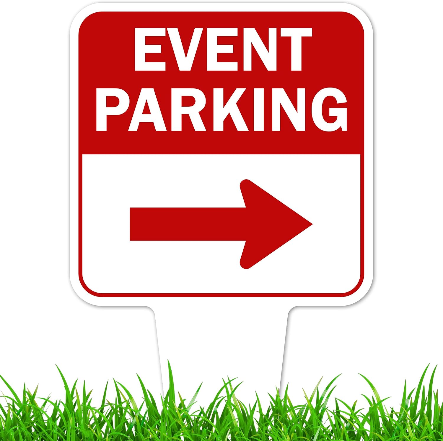 Amazon.com : Event Parking Sign, 9"x17", Heavy Duty Integrated Ground ...