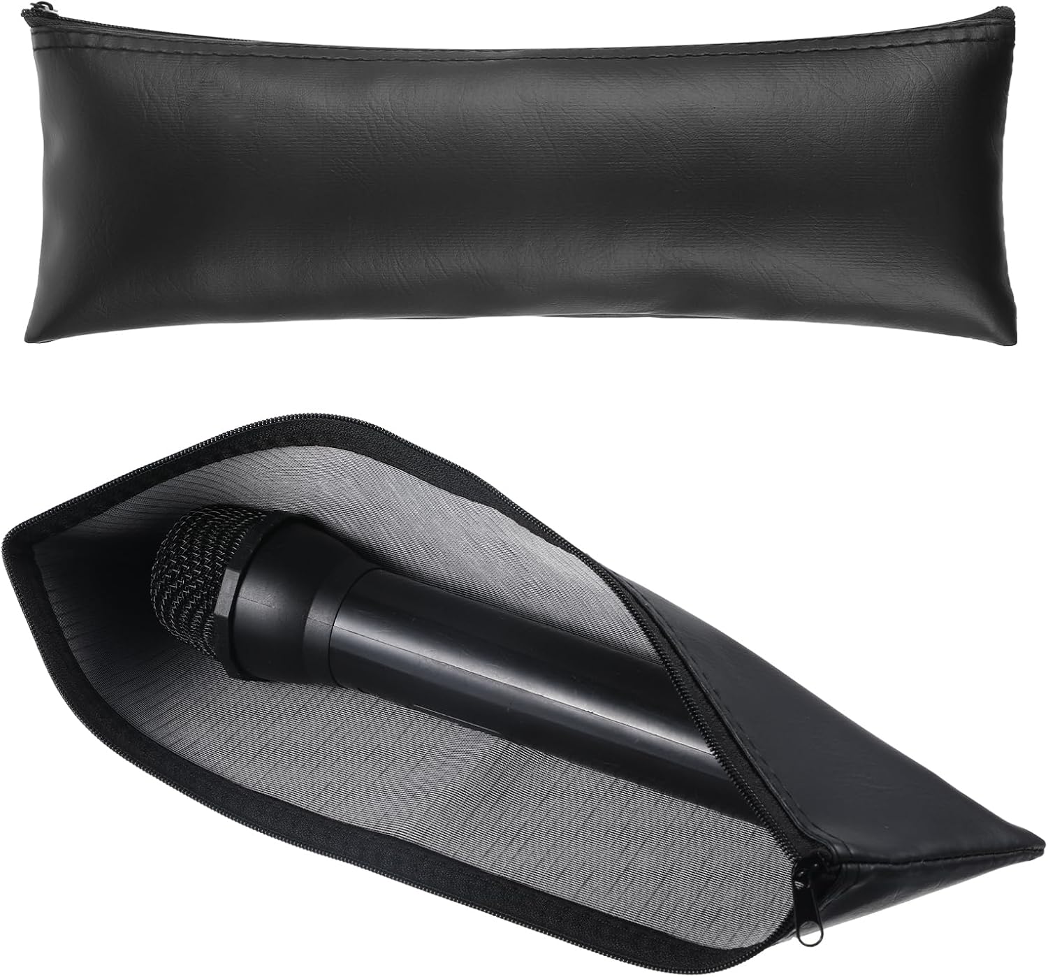 Amazon.com: Xyembu 2 Pack Microphone Bags 11.8"x4.72" Black Zipper ...