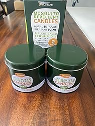 Amazon.com: Mosquito Candle Outdoor 2 Pack with 5 Natural Essential ...