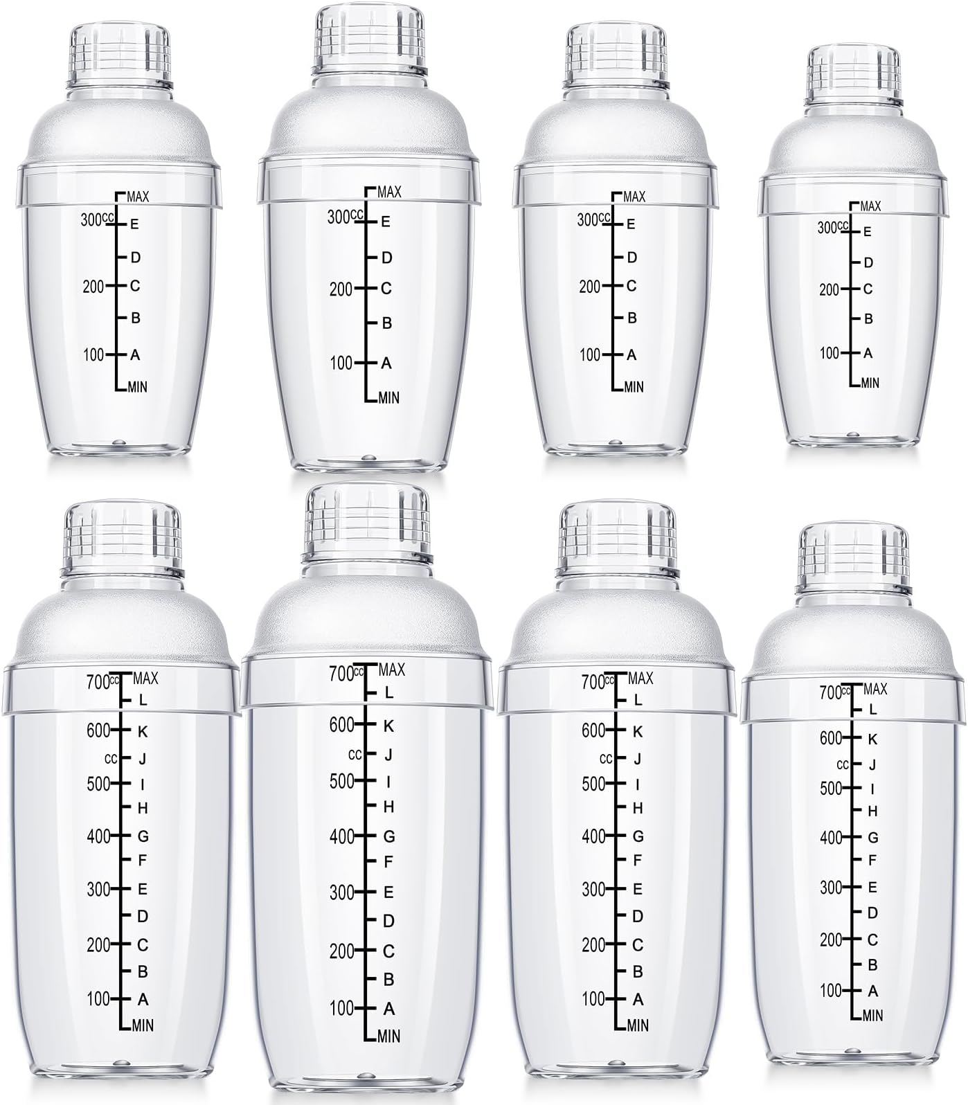 Amazon.com: 7 Pcs Plastic Cocktail Shaker Set Drink Mixer with Mark ...