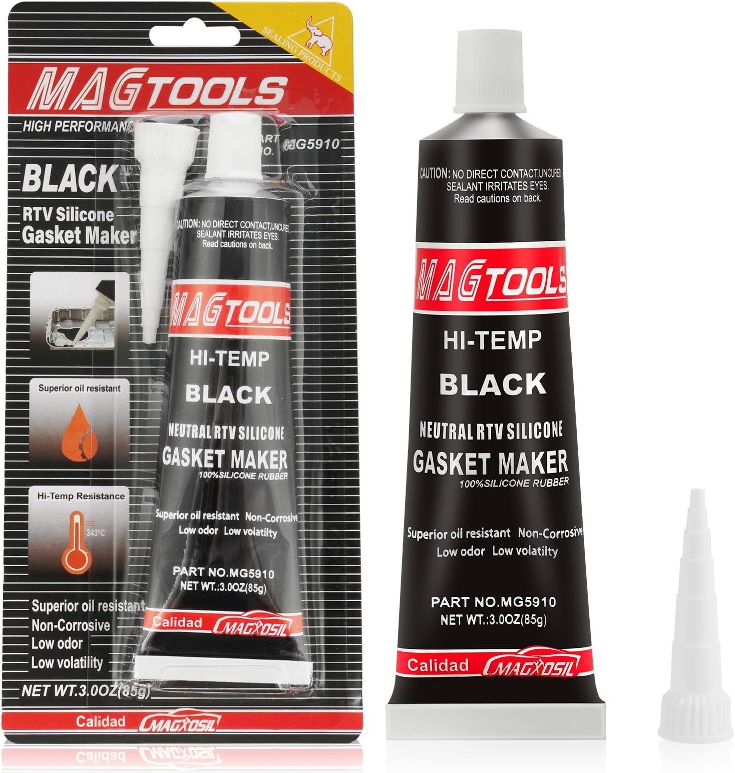 Permatex 82180 Ultra Black RTV Silicone Gasket Maker: Low Odor, Sensor ...