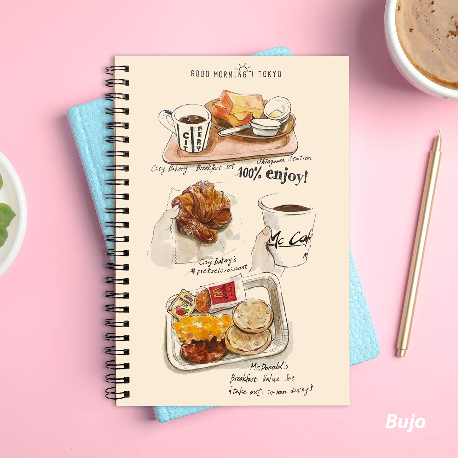 LABUK 2pcs Unlined Spiral Notebook, Blank Notebook, Sketch Book, A5 ...