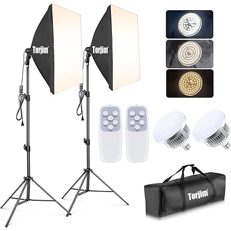 Amazon.com : NEEWER 700W Equivalent Softbox Lighting Kit, 2Pack 5500K ...