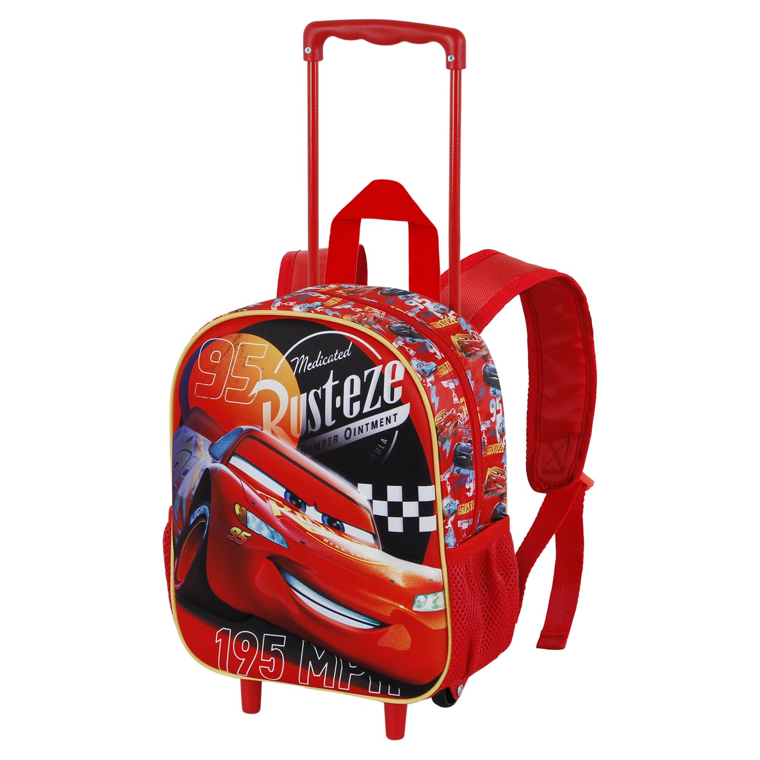 Disney Cars 3 Bumper-Small 3D Backpack with Wheels, Red, 26 x 34 cm ...
