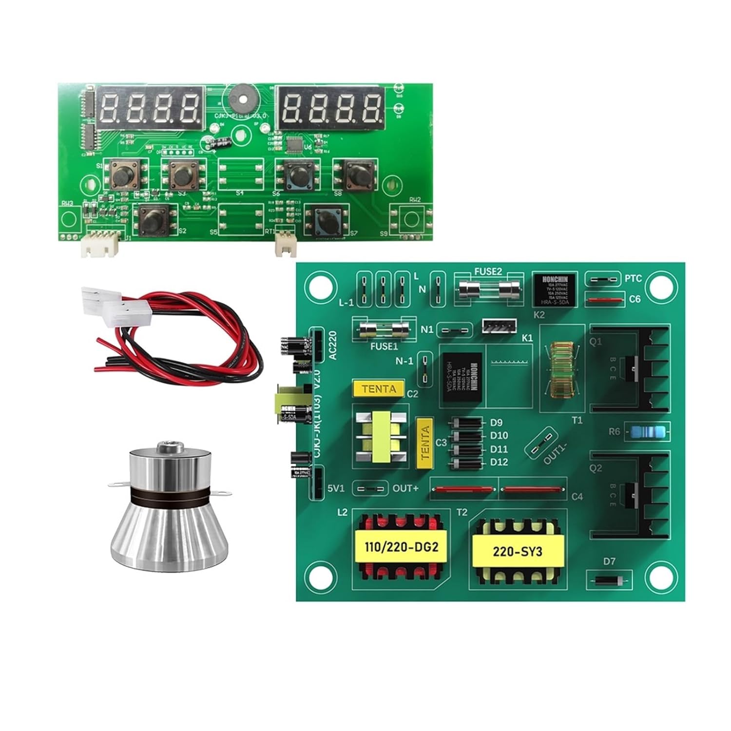 Amazon.com: Ultrasonic Cleaner PCB Driver Boards Circuit Board Kit with 40KHz Ultrasounic ...