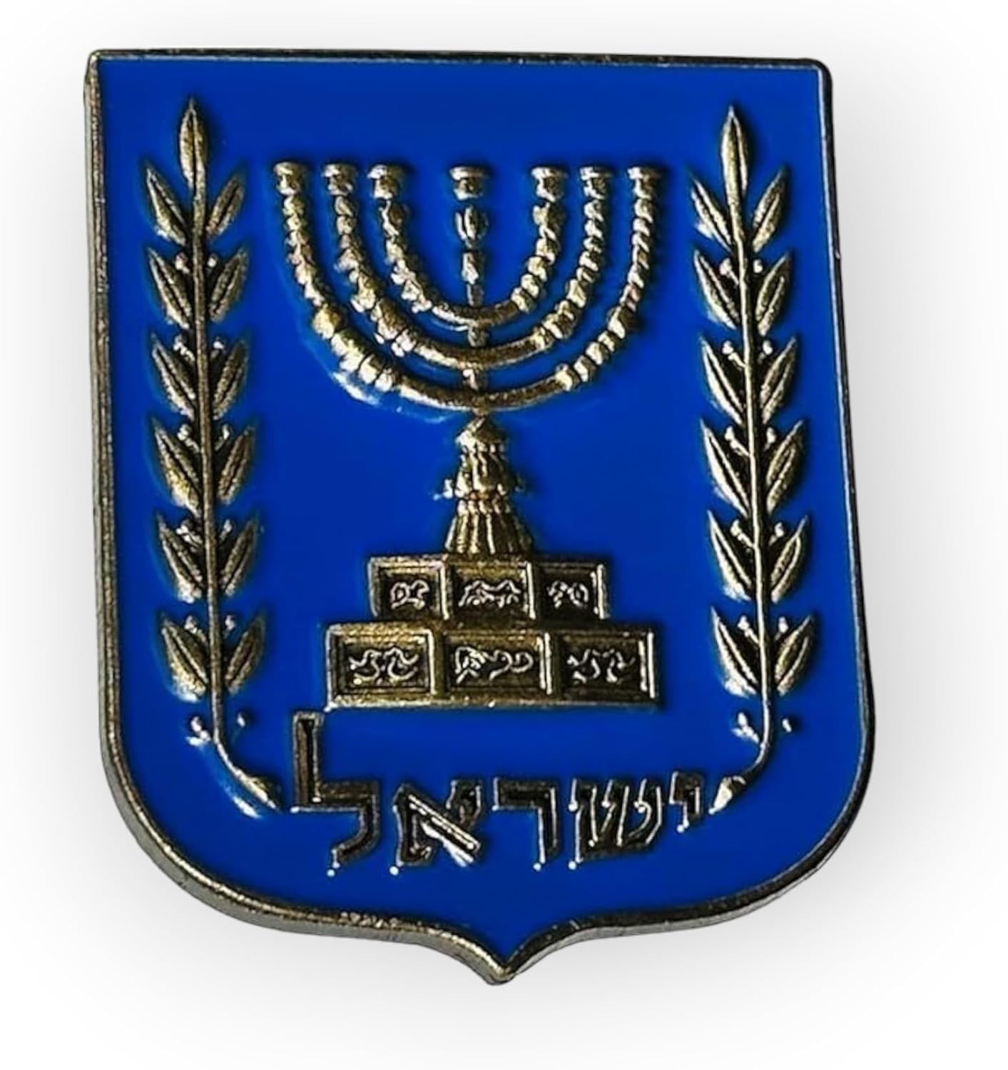Amazon.com: Hanukkah Menorah Blue Pin Jewish Israel State Enamel Badge ...