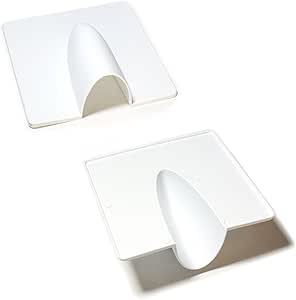 Qty 2 - White External Brick Buster Plate - Cable Outdoor Wall Entry ...