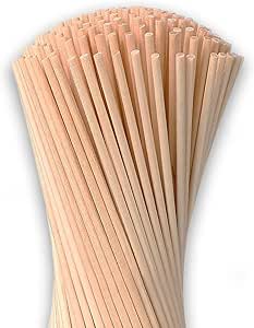 Amazon.com: 100PCS Balsa Wood Sticks for Crafts,1/8 x 12 Inch ...
