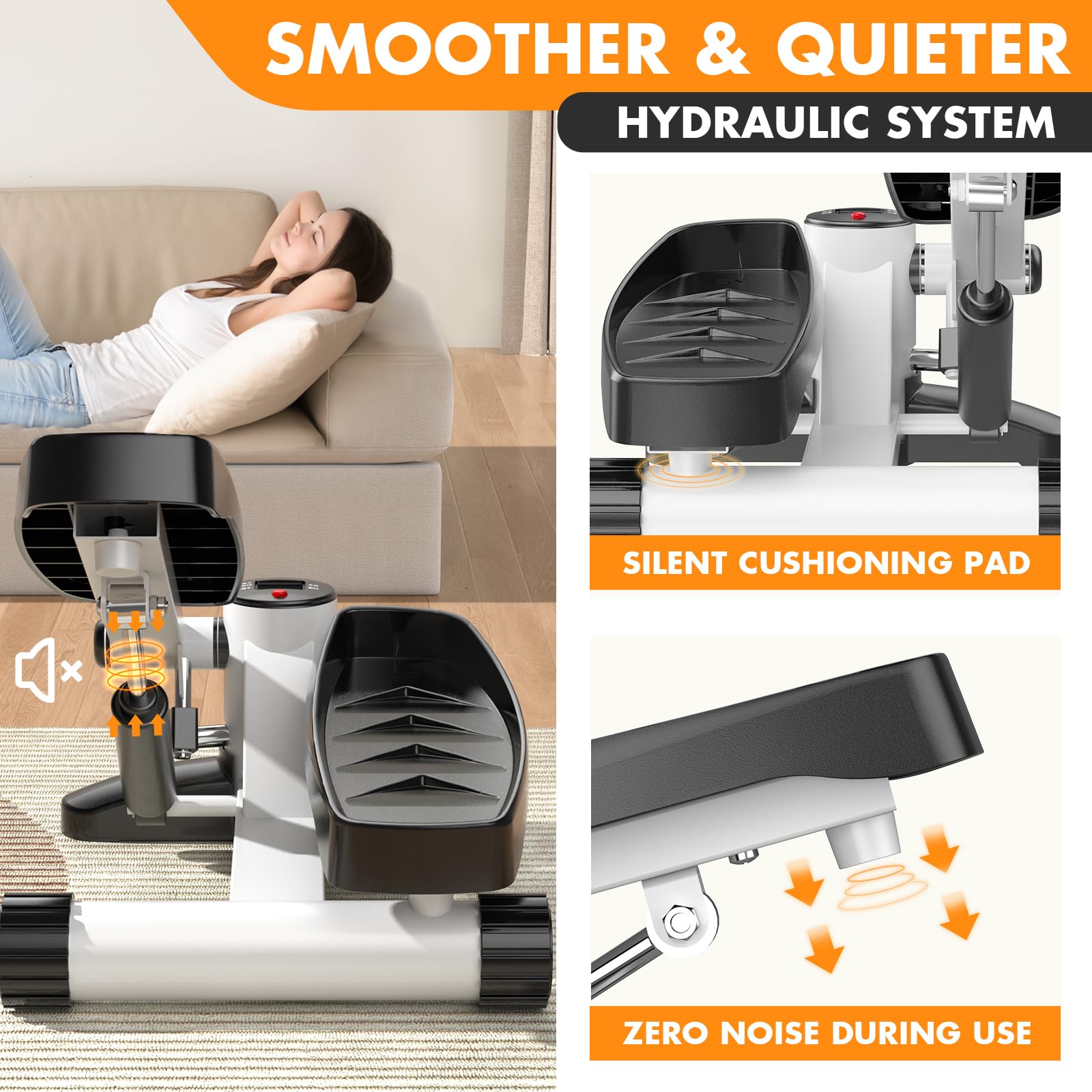 Snapklik.com : Mini Mute The Sound Stair Stepper,300LBS Loading Capacity