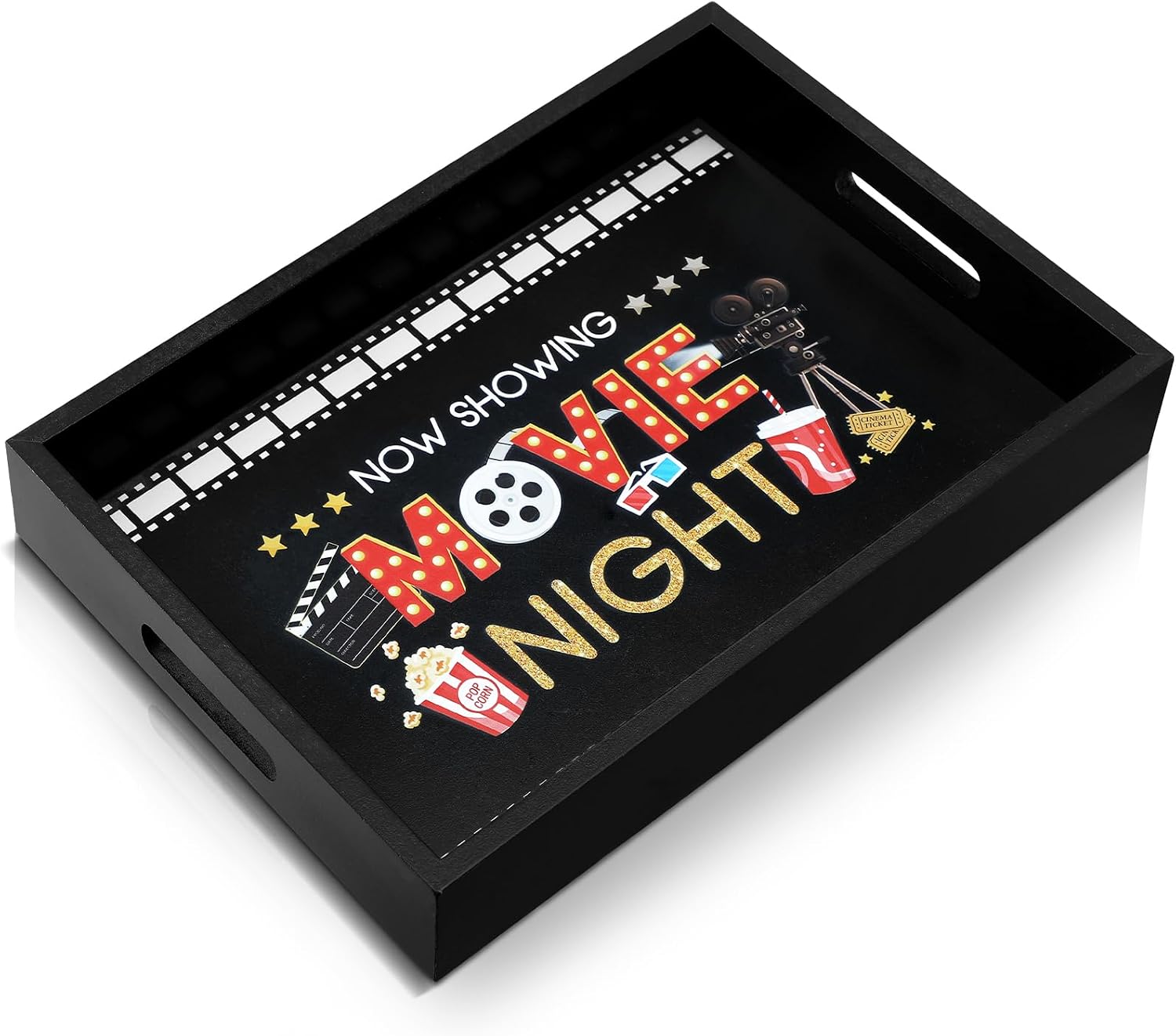 Amazon.com: Teenyyou Movie Night Snack Trays with Handles, Reusable ...