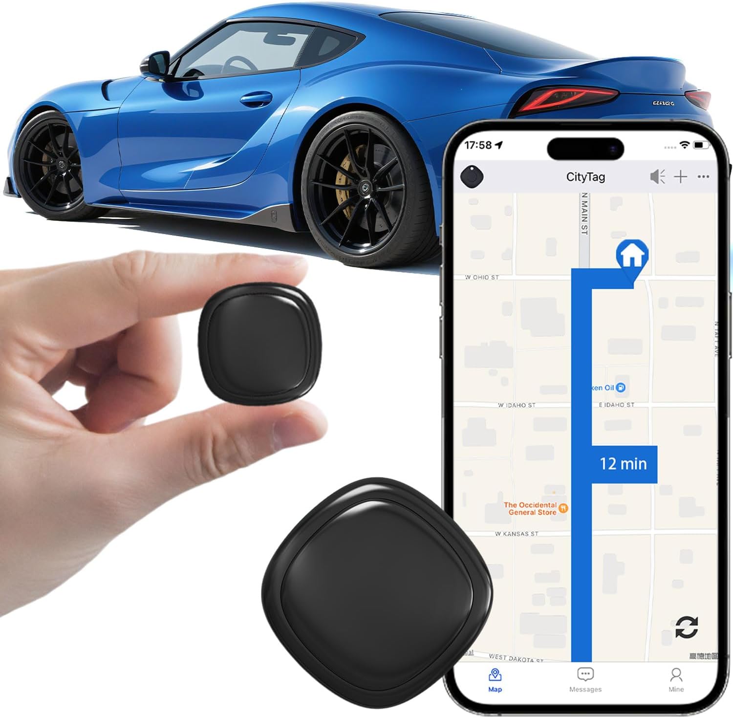 Amazon.com: GPS Tracker for Vehicles,Mini Hidden Magnetic Car GPS ...
