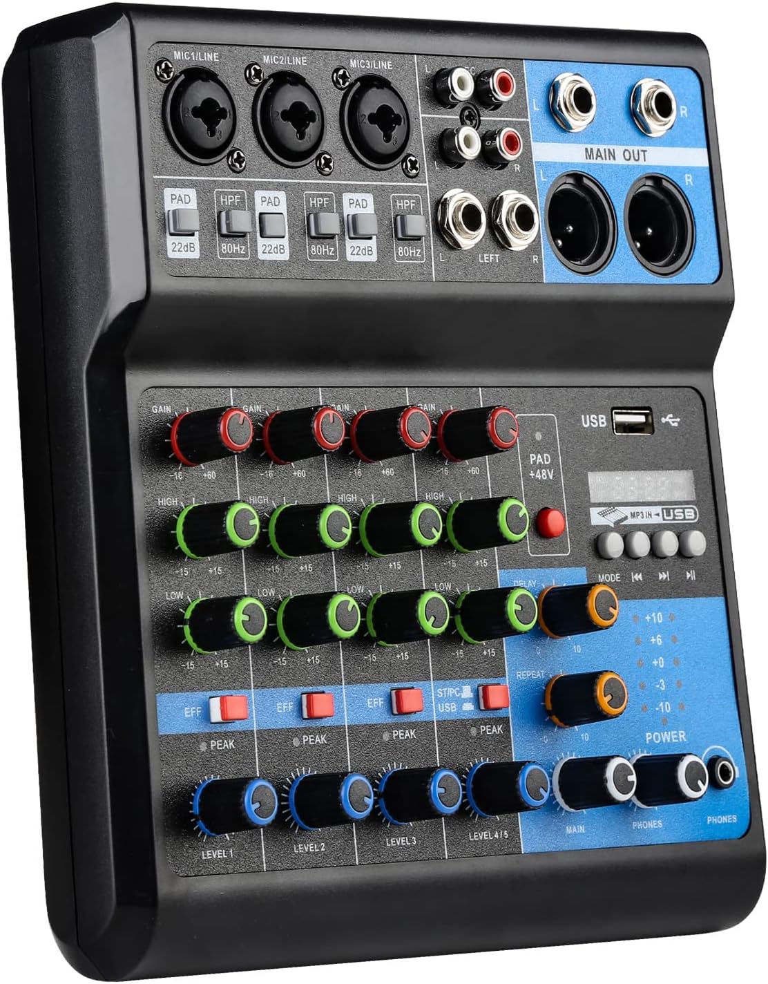 Dj Mixer 8 Channel 4 Channel Mixer Dj Mixing Console Met Bluetooth 48V ...