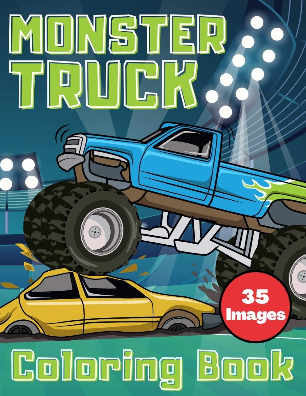 Buy Monster Truck Coloring Book: 35 Unique Drawing of Monster Trucks ...