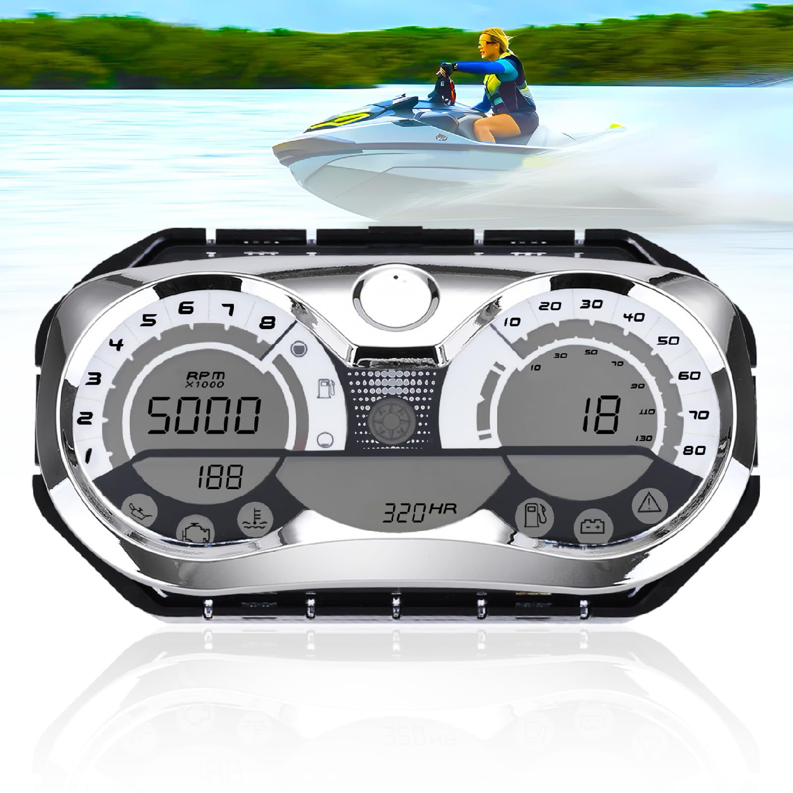 Buy NO Programming Required New OEM Speedometer with LCD Gauge & Chrome ...