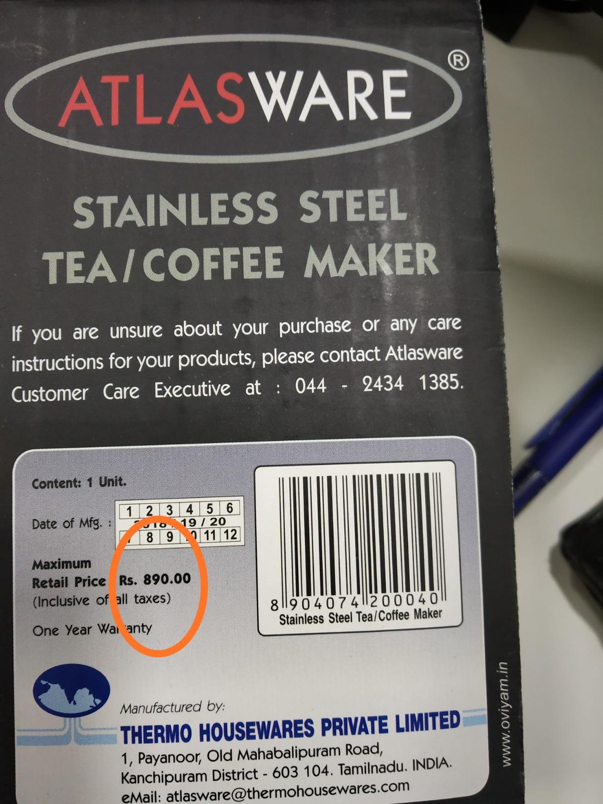 Buy Kitchen Mart ATLASWARE Stainless Steel Espresso Coffee Percolator 4 ...