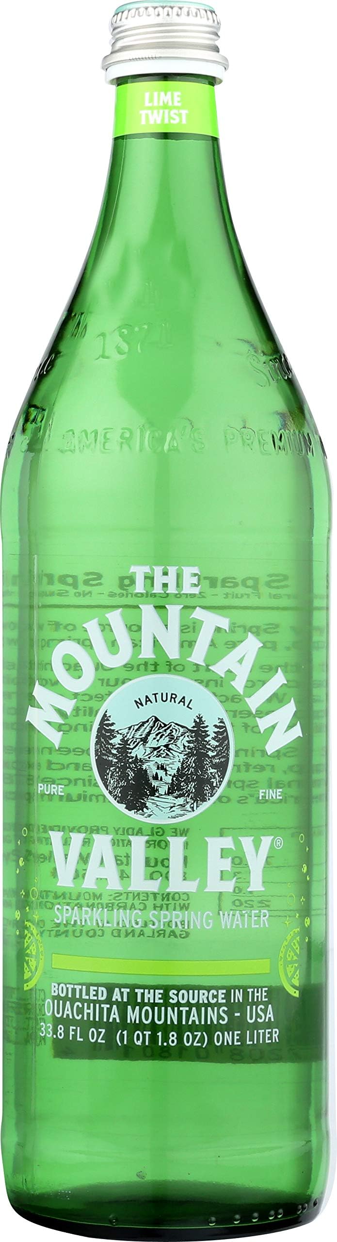 Amazon.com: The Mountain Valley Lime Sparkling Spring Water, 1 Liter ...
