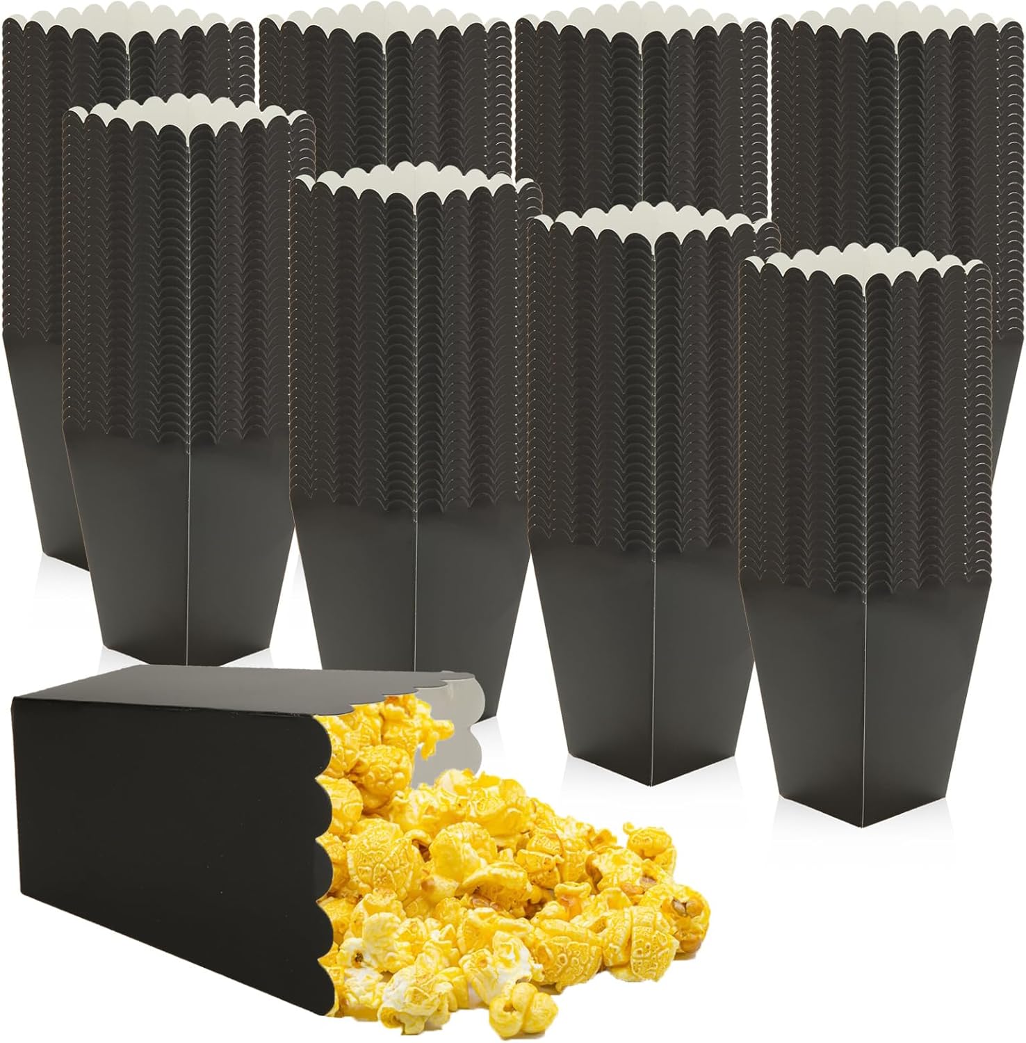 Amazon.com: CertBuy 200 Pcs Black Popcorn Boxes, Paper Popcorn Bags ...