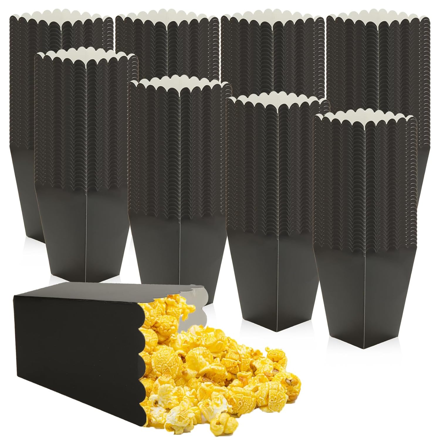 Amazon.com: CertBuy 200 Pcs Black Popcorn Boxes, Cardboard Popcorn ...