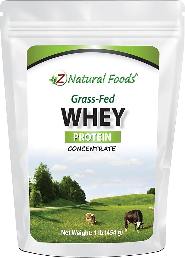 Amazon.com: Z Natural Foods Grass-Fed Whey Protein Concentrate - Clean ...