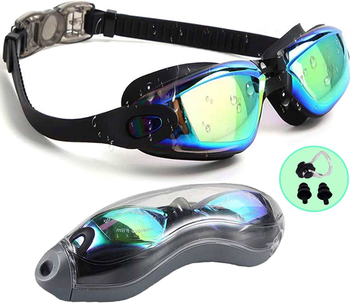 Buy PRIME DEALS Premium Big Frame Competition Swim Goggles with Free ...