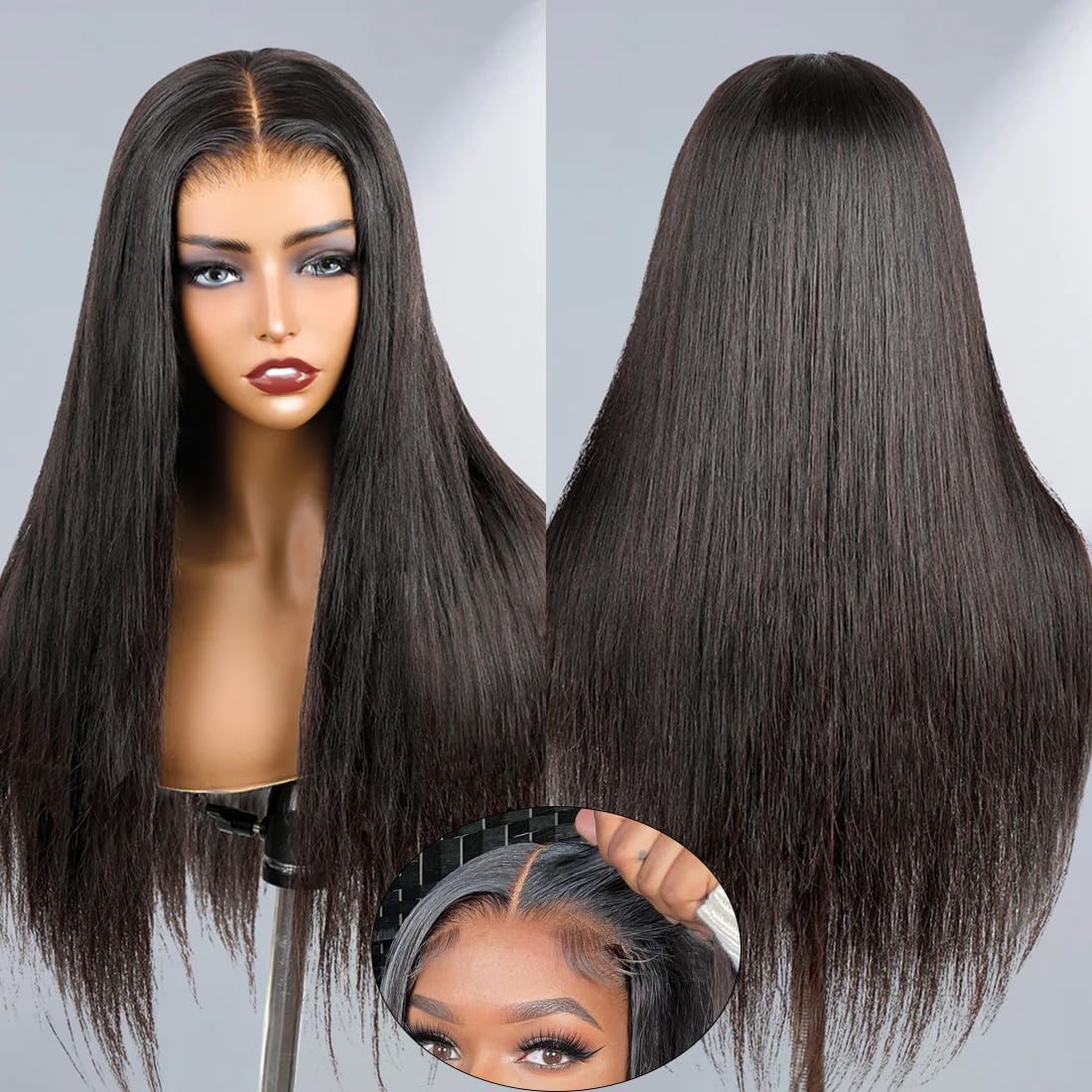 Amazon.com : Lealife 20 Inch Wear and Go Glueless Wig Human Hair Pre ...