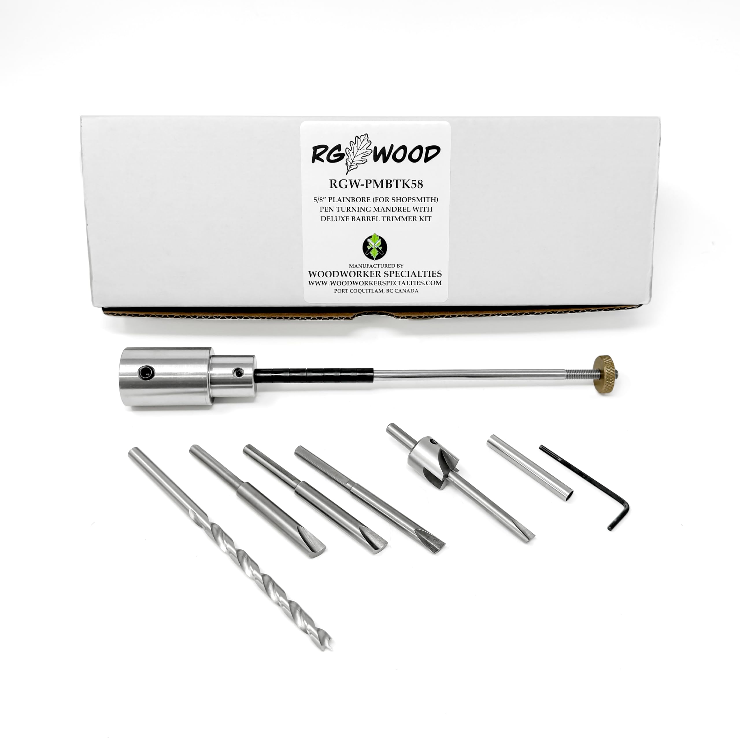 s Lathe RGWOOD #2 Morse Taper MT2 Pen Turning Mandrel With 7mm Drill ...