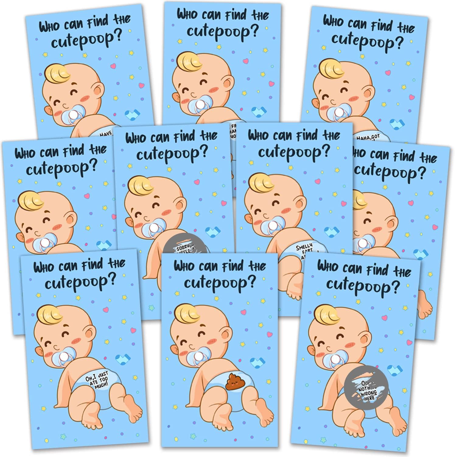 Amazon.com: Baby Shower Scratch Off Game Cards, 40 Shape Boy African ...