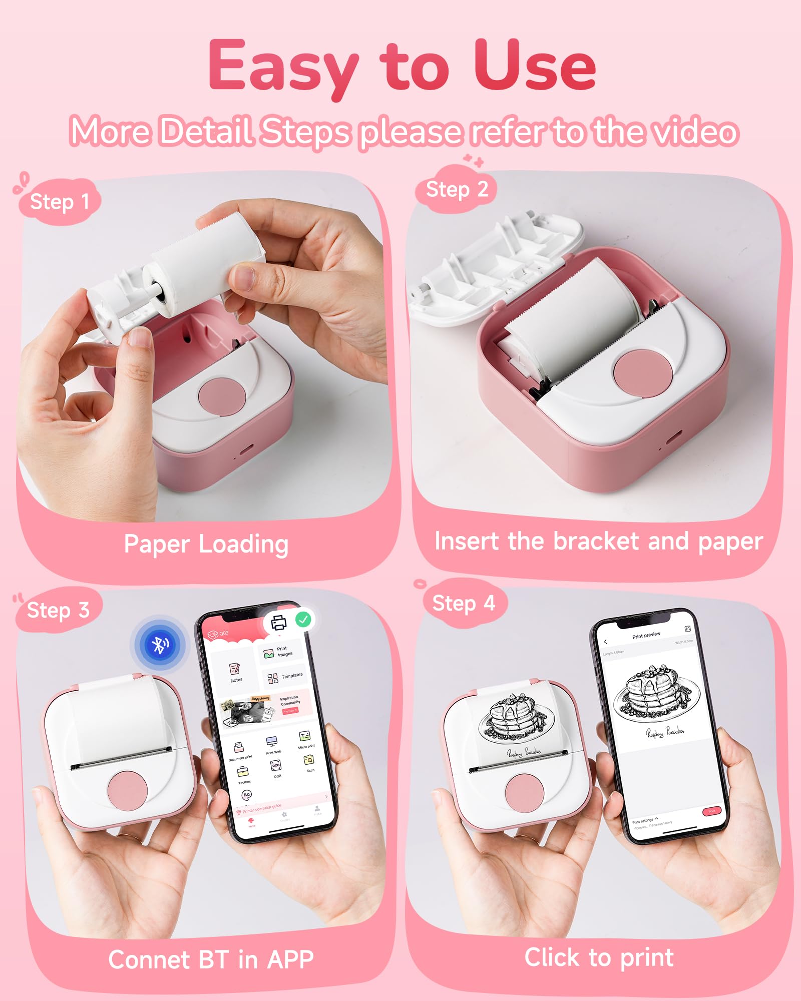 Snapklik.com : Itari Mini Printer - Q02 Sticker Printer Machine