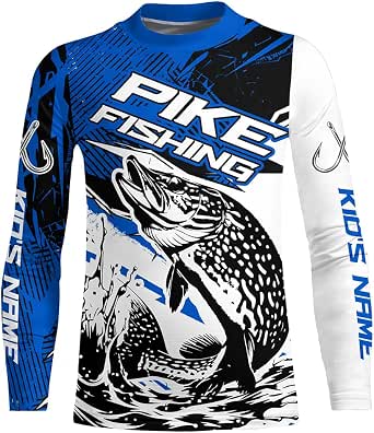 Amazon.com: Personalized Pike Fishing Jerseys, Pike Long Sleeve ...