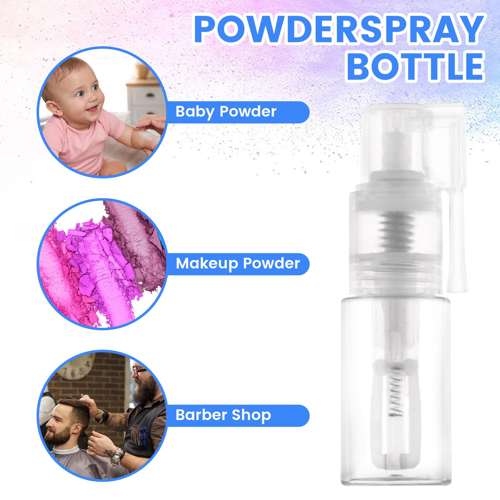 Snapklik.com : 2 PCS Glitter Duster Sprayer, 35ML Powder Spray Bottle ...